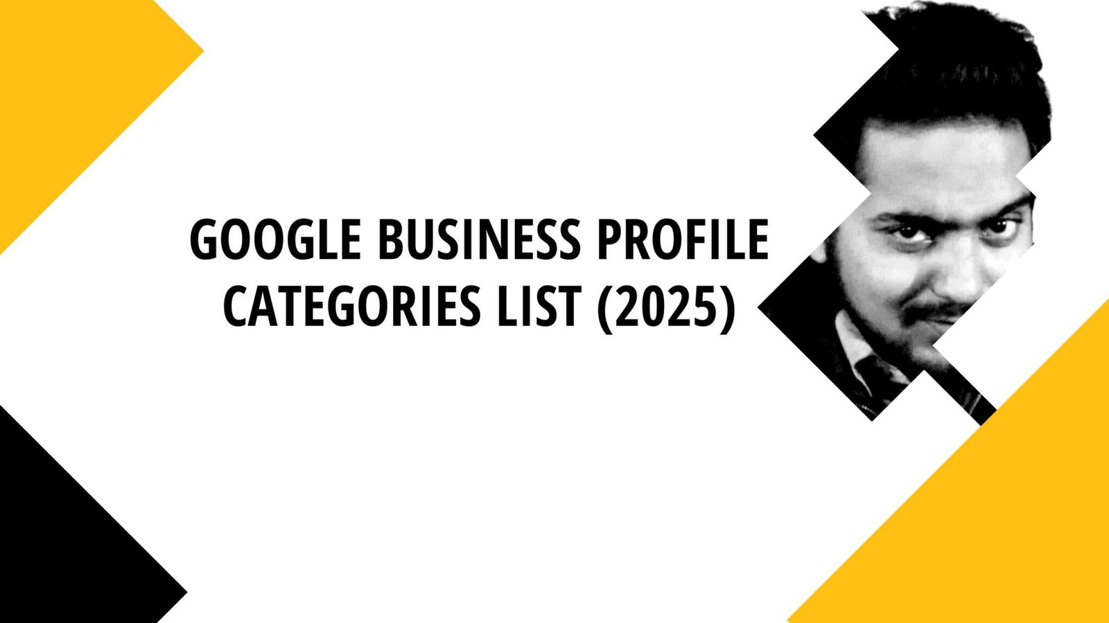 Google Business Profile Categories List updated 2025